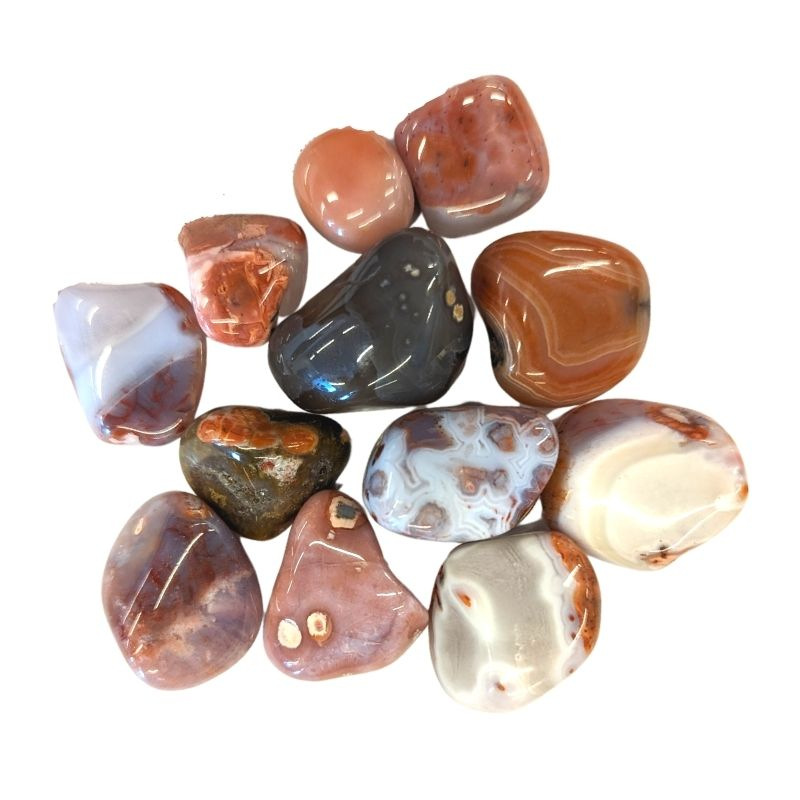 Agate rouge en pierre roulée pour la lithothérapie