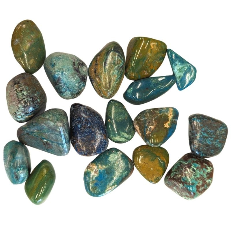 Pierre roulée Chrysocolle pour la lithothérapie