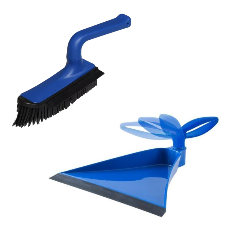 Kit ramassette et brossette en caoutchouc Heva